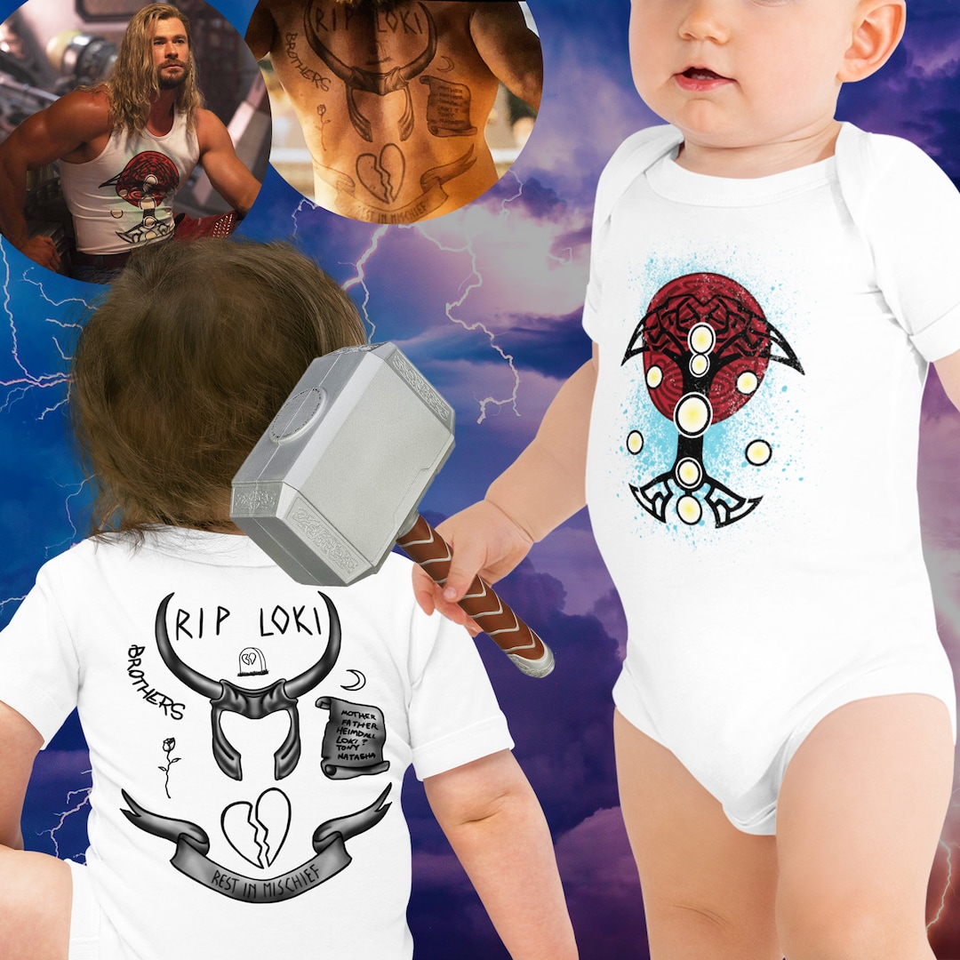 Thor Love and Thunder Loki RIP Tattoo/nine Realms Yggdrasil Screen Accurate Replica Cosplay Baby ...
