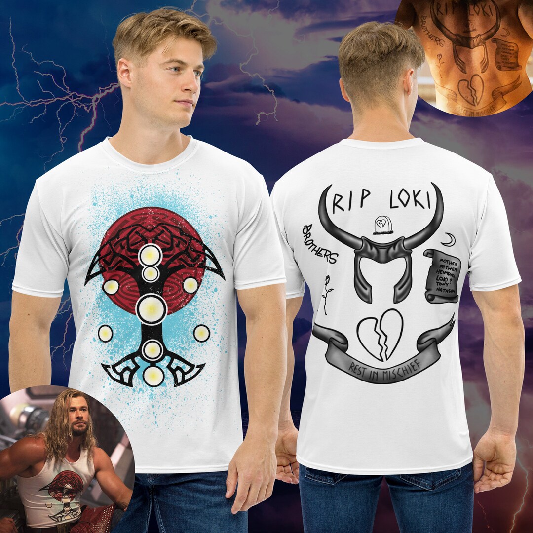 Thor Love and Thunder Loki RIP Tattoo/nine Realms Yggdrasil Screen ...