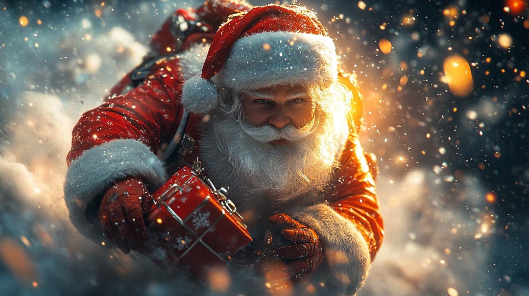 Christmas Animation Video Greeting Santa Gift Delivery 4-second HD MP4 ...