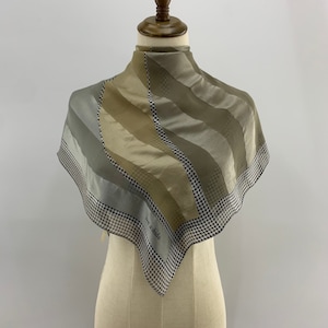 Vintage Jun Ashida Silk Scarf Houndstooth Scarf Women Accessories ...