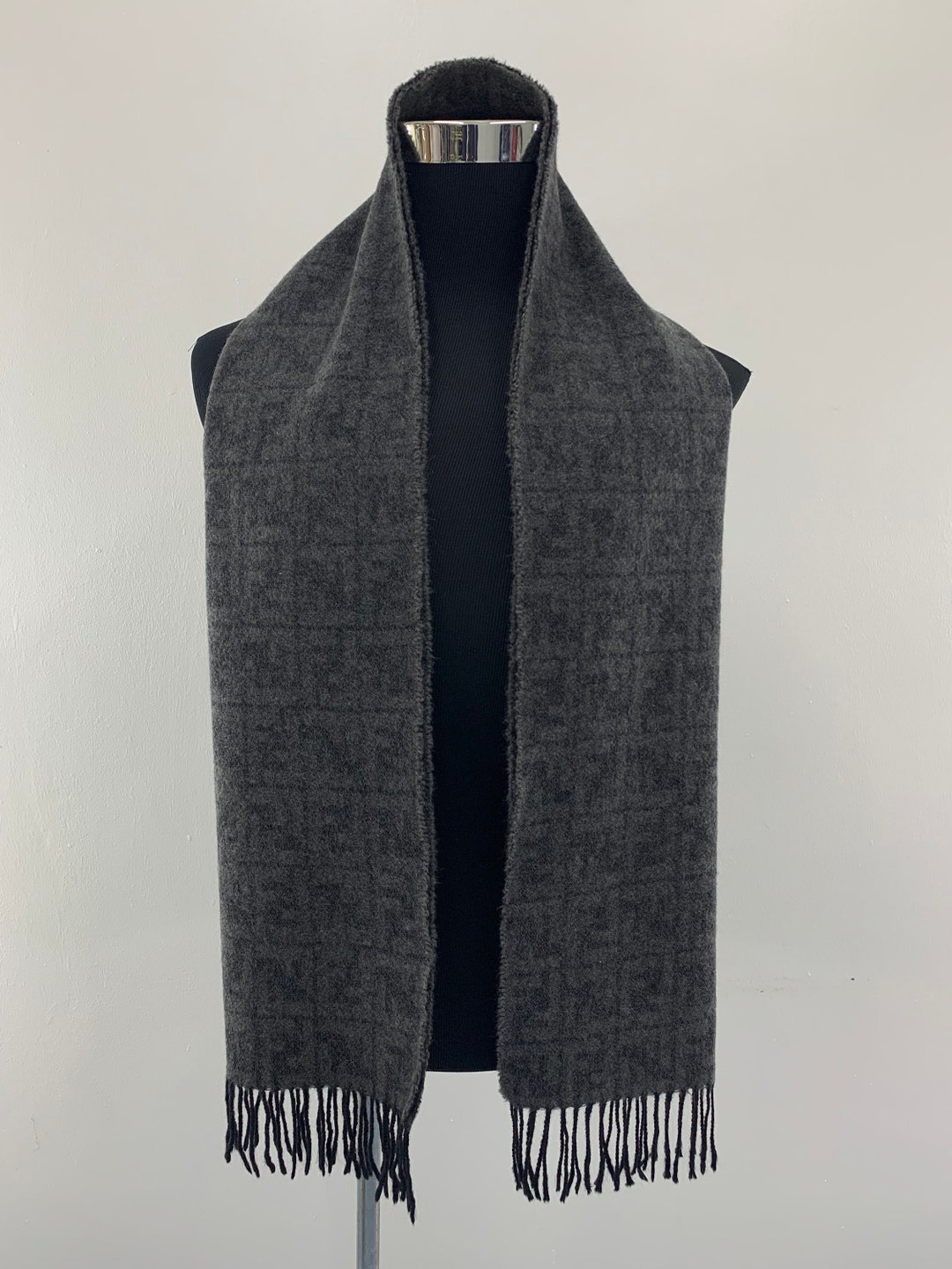 Vintage Fendi Scarf Fendi Wool Scarf Fendi FF Monogram Authentic Fendi ...