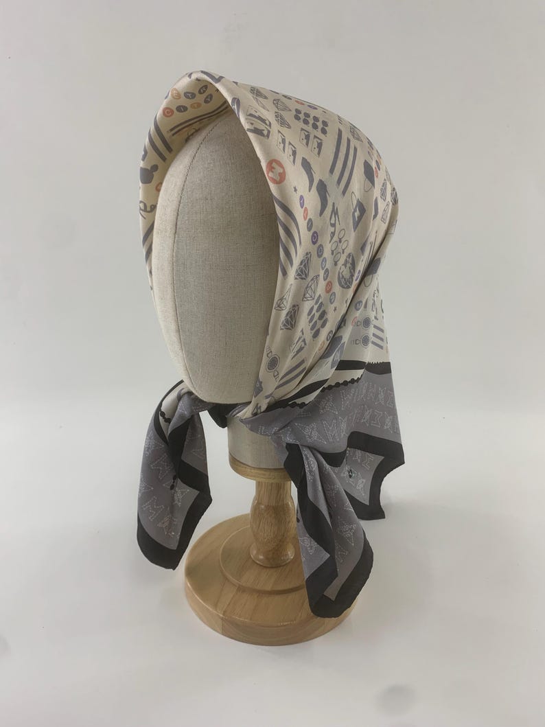 Vintage Metrocity Silk Handkerchief Bandana Women Accessories Gift ...