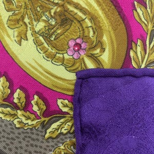 Vintage Trussardi Silk Scarf Swords Design Silk Trussardi Purple ...
