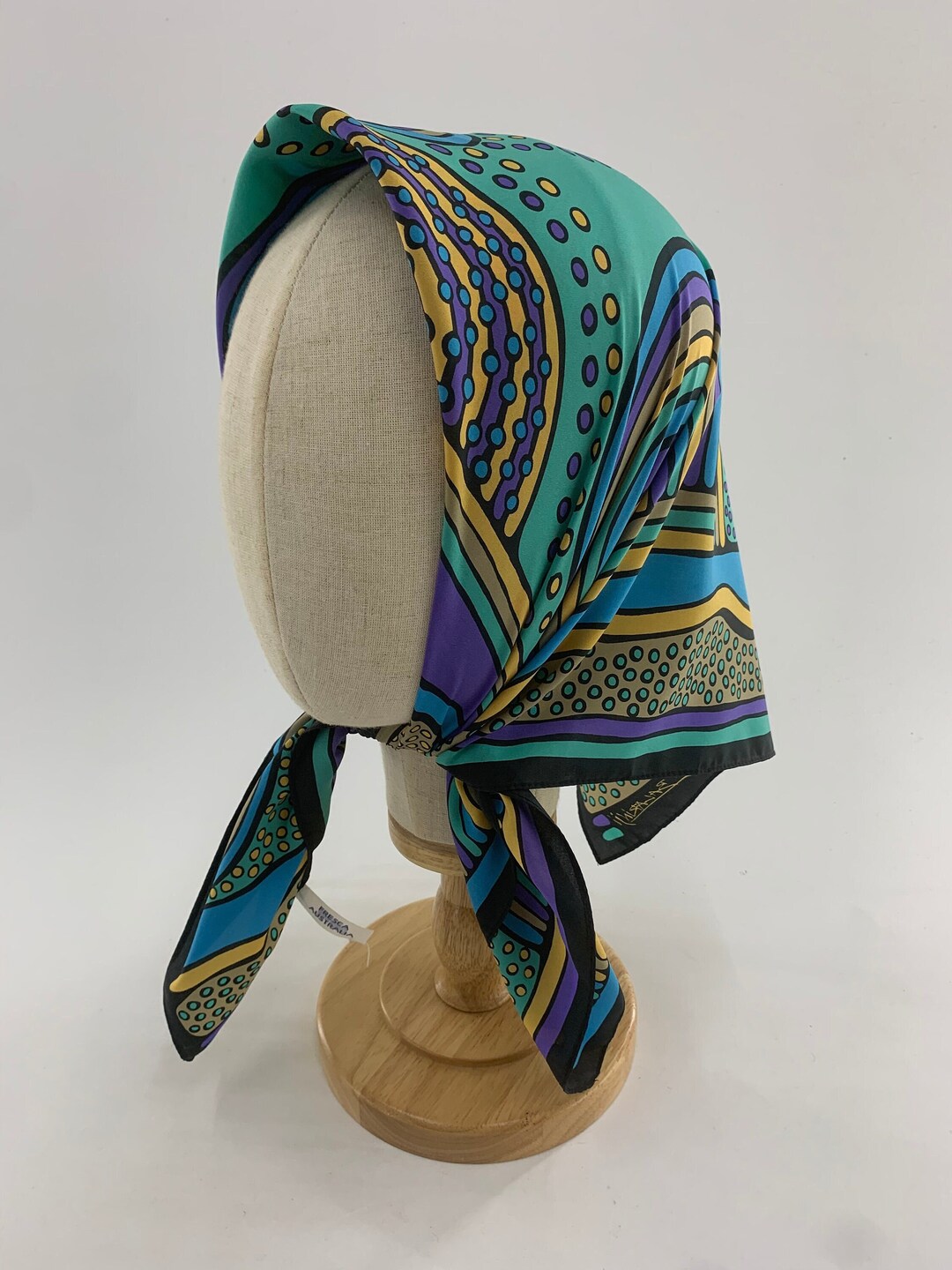 Vintage Balarinji Silk Scarf Balarinji Scarf Art Pattern Square Scarf ...