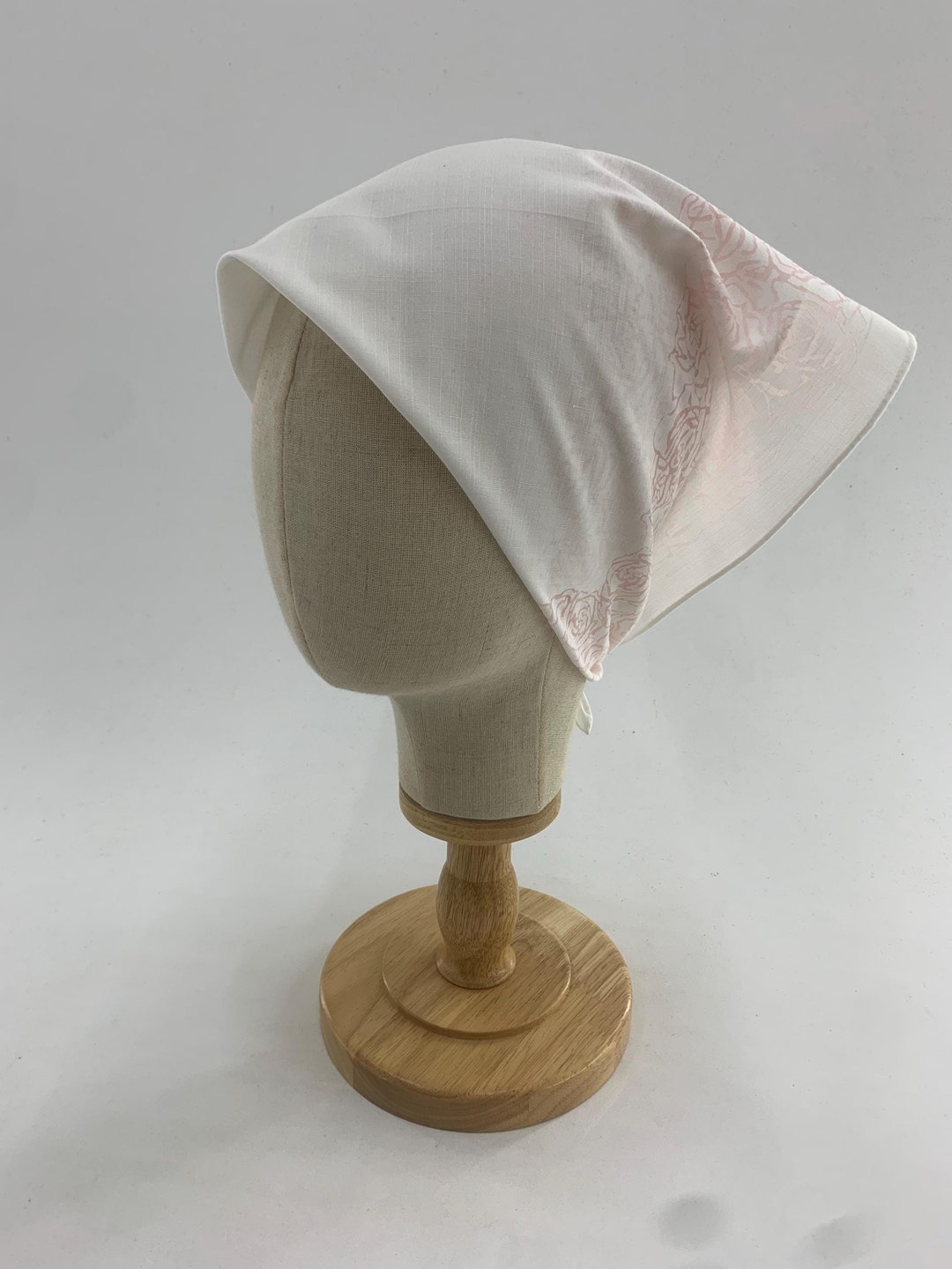 Vintage Sonia Rykiel Handkerchief White Floral Bandana Pocket Square ...