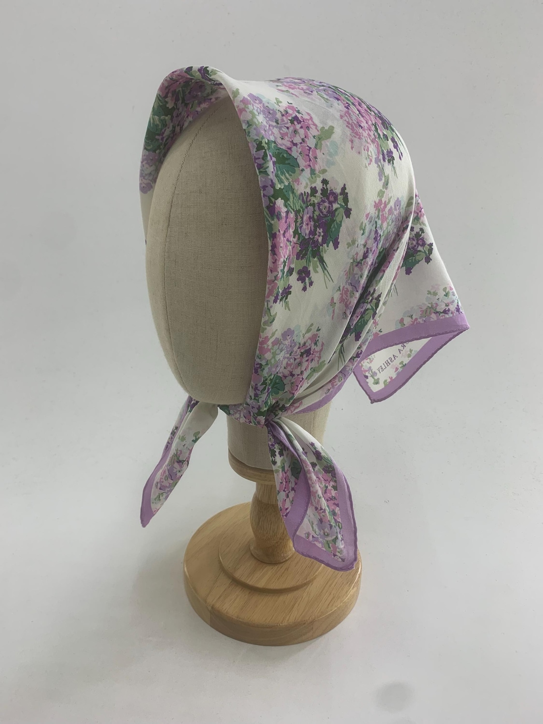 Vintage Laura Ashley Floral Handkerchief Bandana Pocket Square Scarf ...