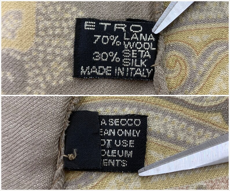 Authentic Etro Milano Wool Silk Scarf, Vintage Etro Scarf Paisley, Etro ...
