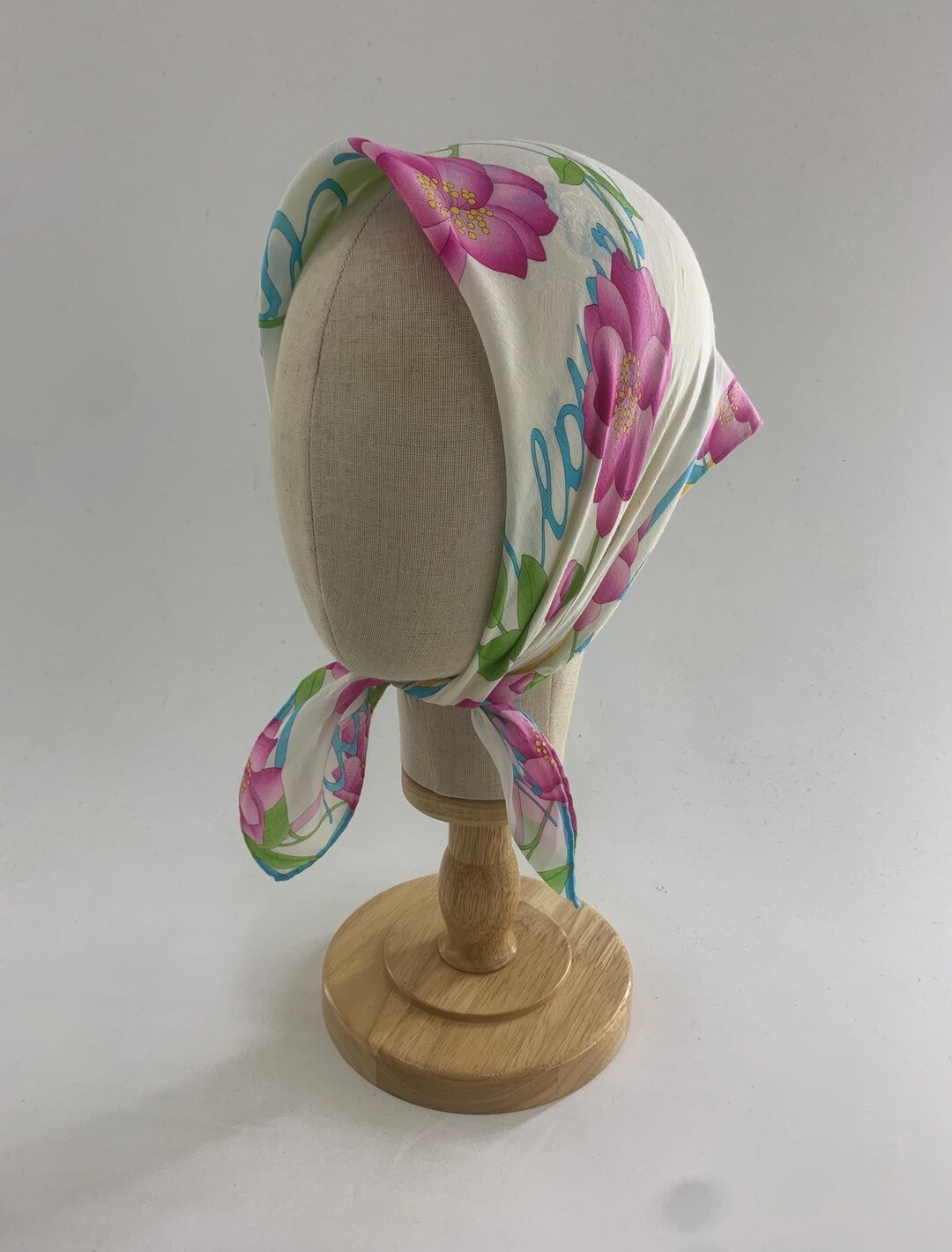 Vintage Leonard Floral Handkerchief Bandana Luxury Accessories Ladies ...