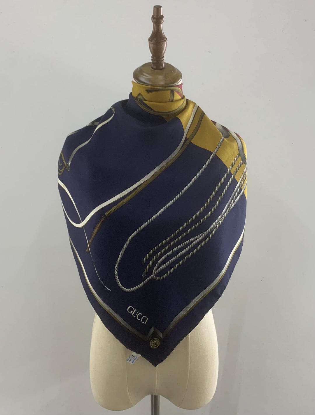 Vintage Gucci Silk Scarf Authentic Gucci Finimenti in Selleria Scarf ...