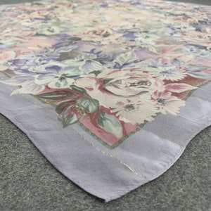 Vintage Lancetti Scarf Silk Floral Neck Scarf, Women Accessories ...