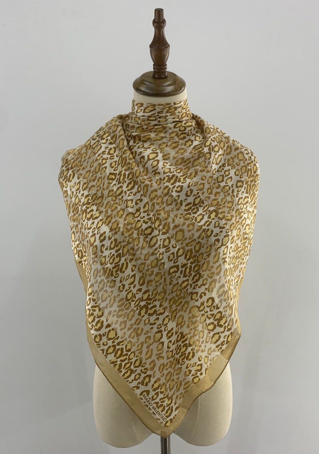 Vintage Mario Valentino Silk Scarf, Neck Scarf 90s Accessories Silk ...