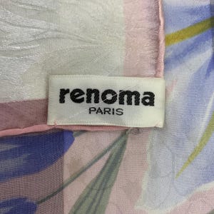Vintage Renoma Silk Scarf Floral Flowers Striped Pattern Scarves ...