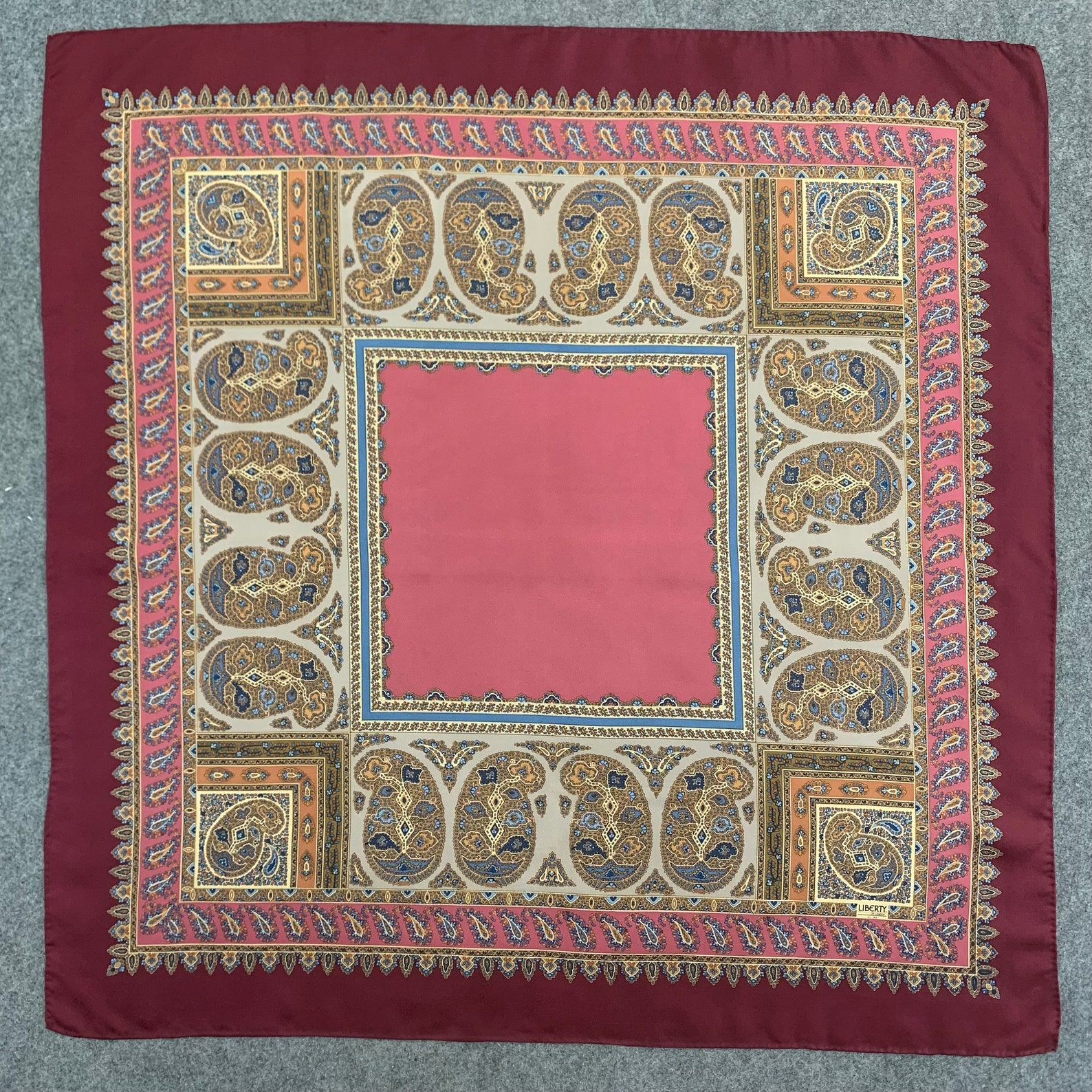 Vintage Liberty Silk Scarf Liberty of London Scarf Liberty Paisley ...