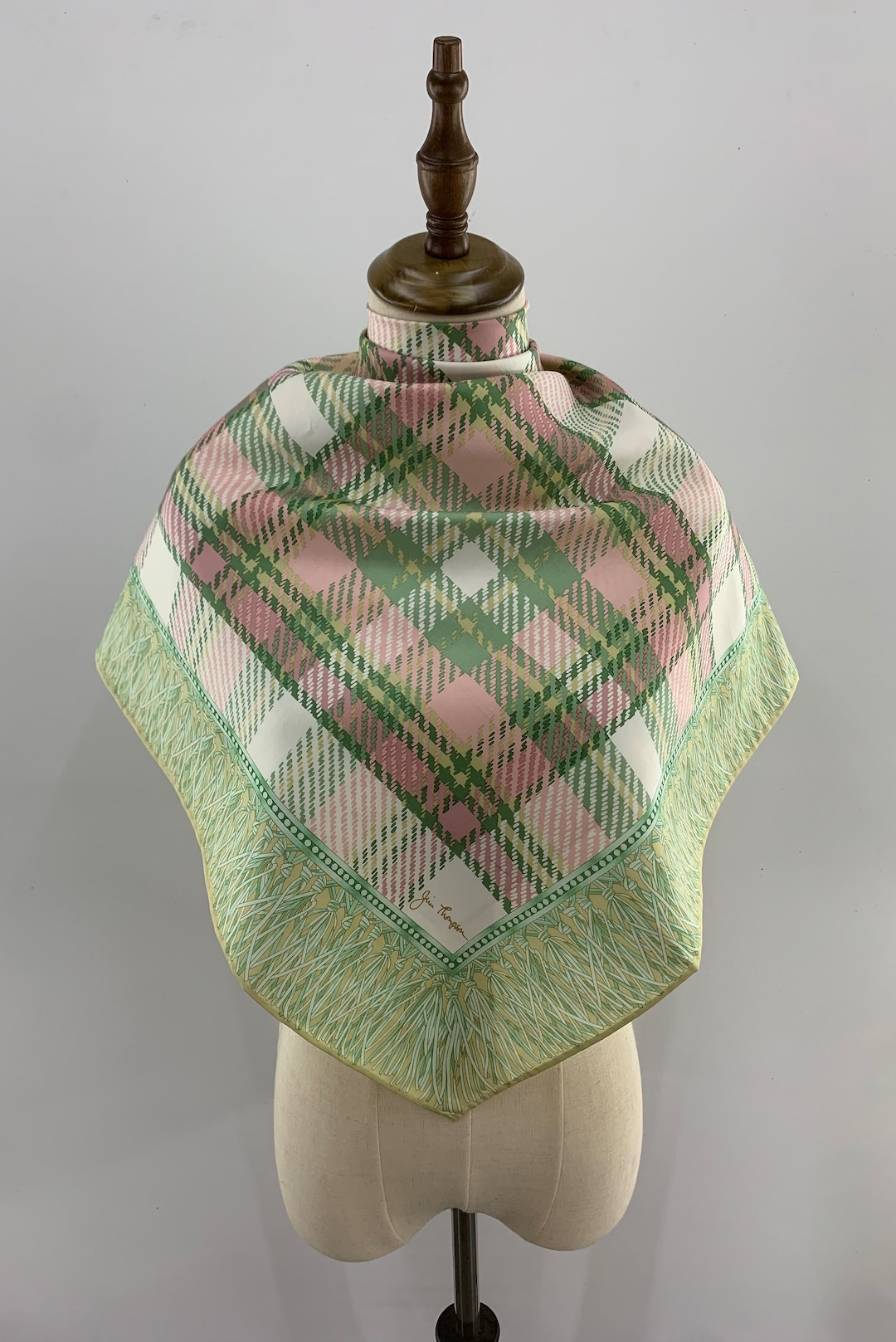 Vintage Jim Thompson Silk Scarf Square Scarf Women Accessories Scarf ...