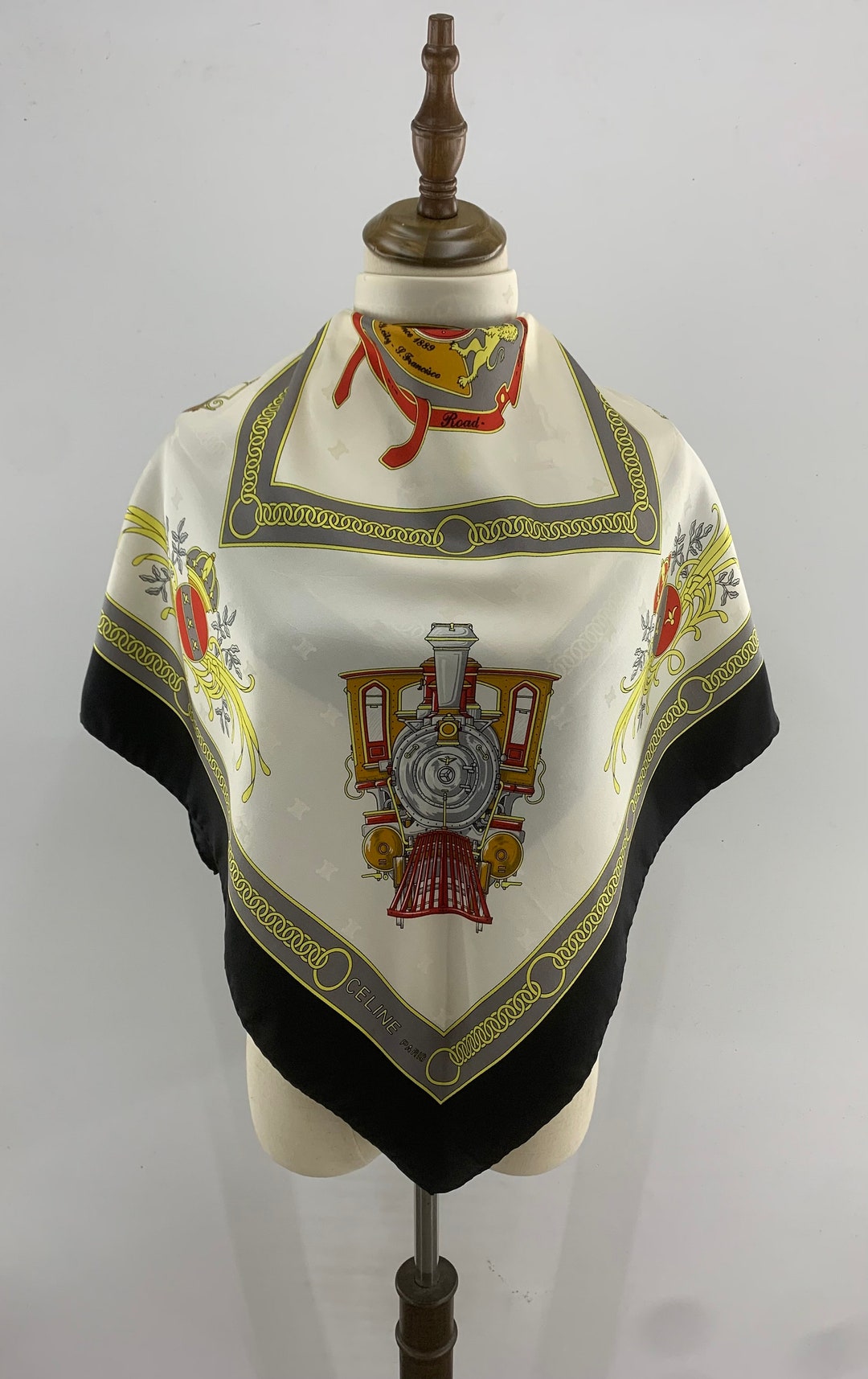 Vintage Celine Scarf, Authentic Celine Silk Scarf, Celine Shawl, Celine ...