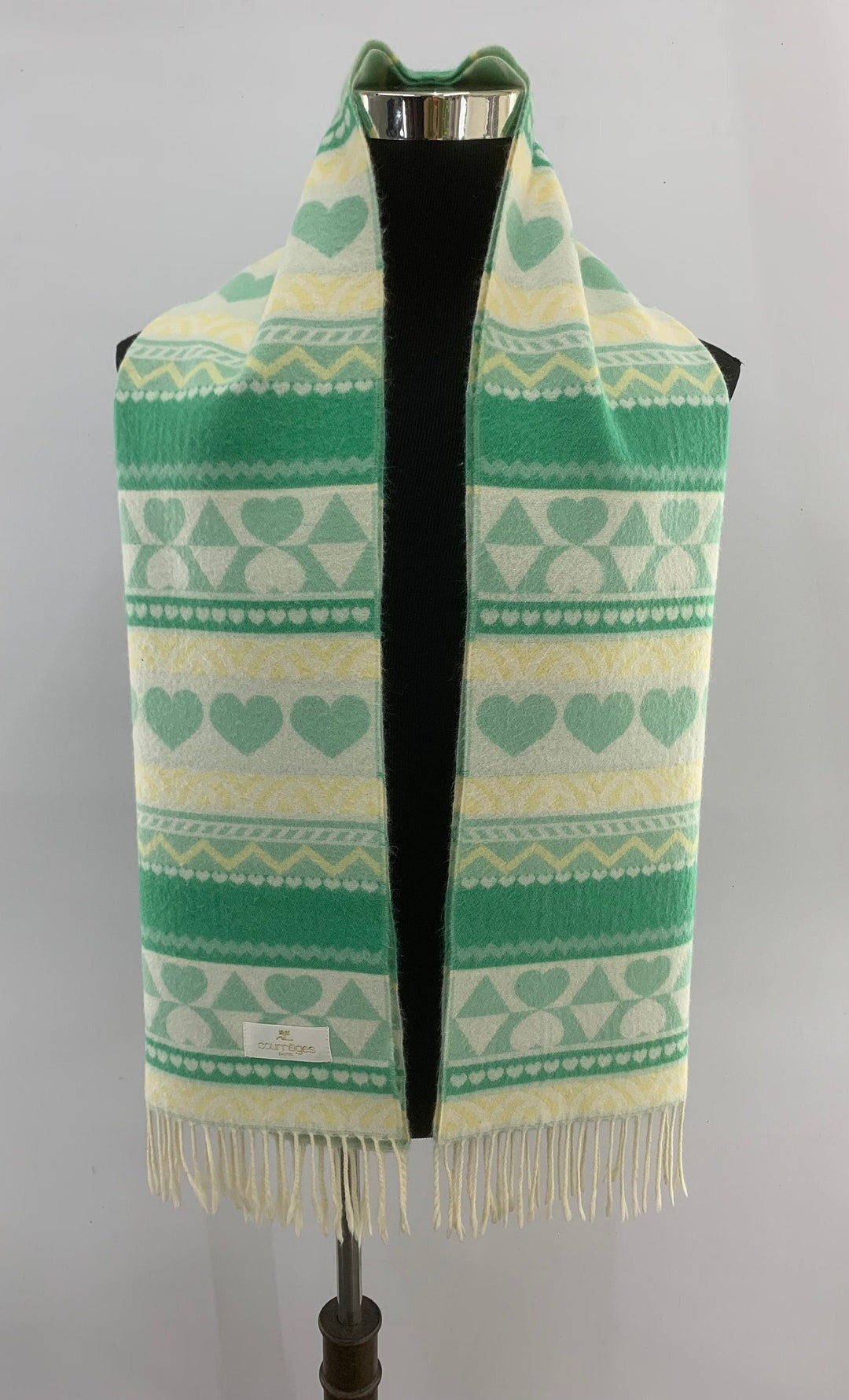 Vintage Courreges Scarf Pattern Accessories Scarves Gift Winter Neck ...