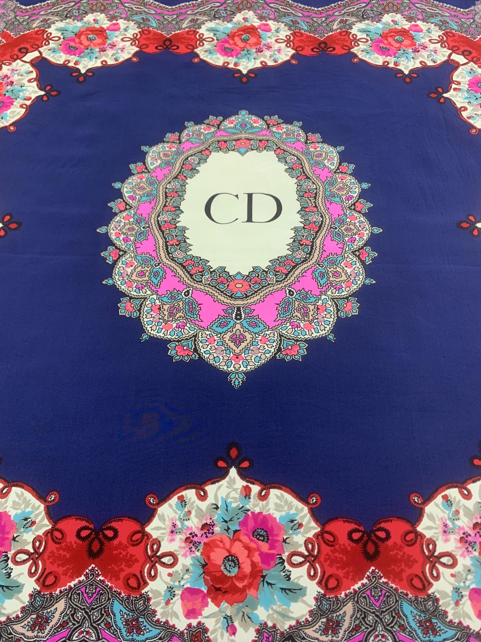 Authentic Christian Dior Silk Scarf Vintage Dior Scarf Luxury Floral ...