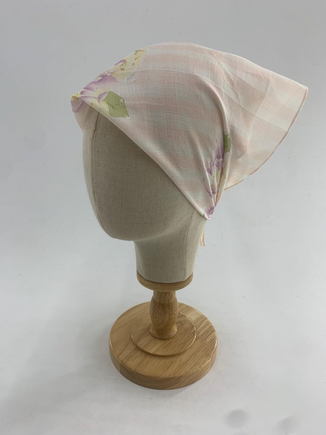 Vintage Hanae Mori Handkerchief Flowers Bandana Pocket Square Scarf ...