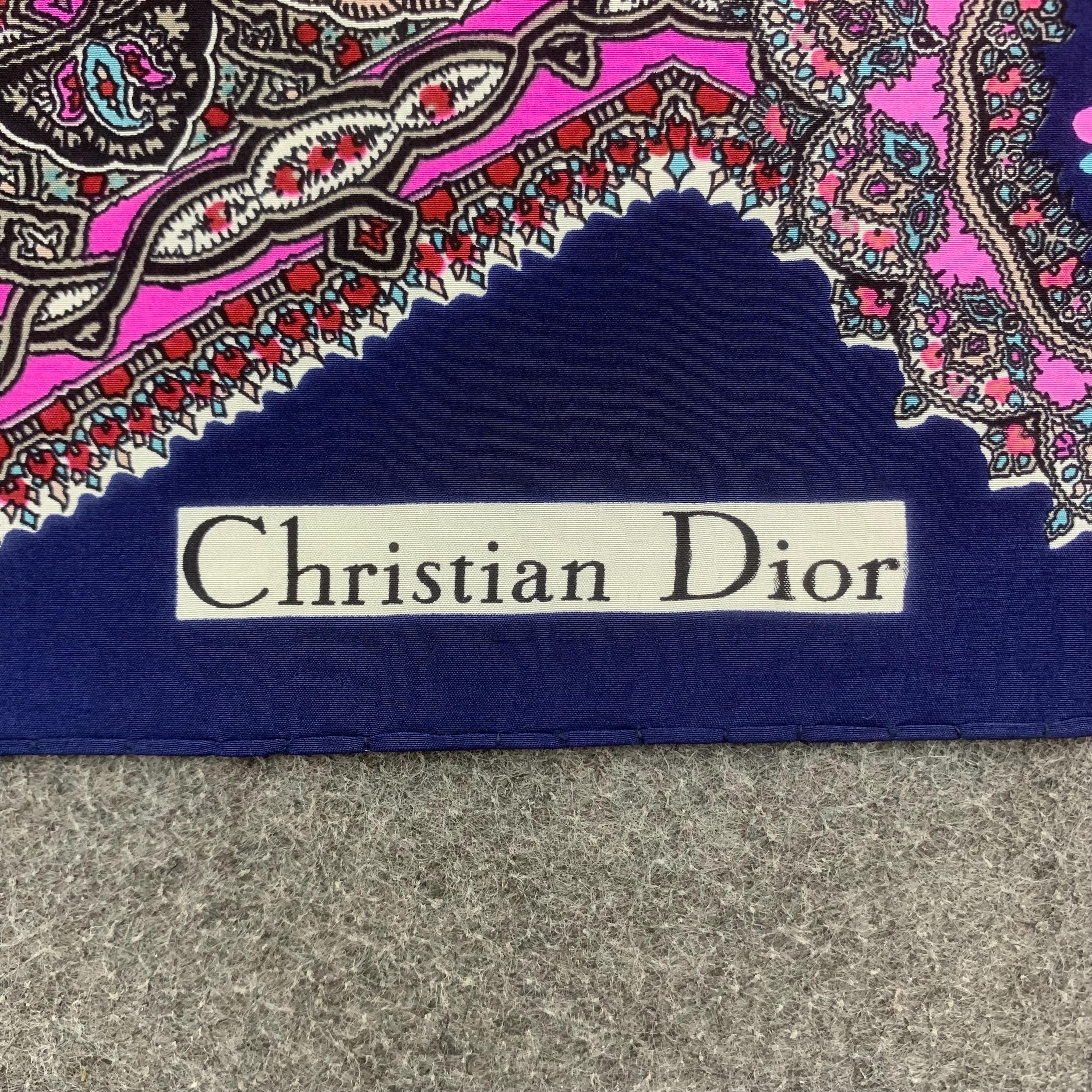 Authentic Christian Dior Silk Scarf Vintage Dior Scarf Luxury Floral ...