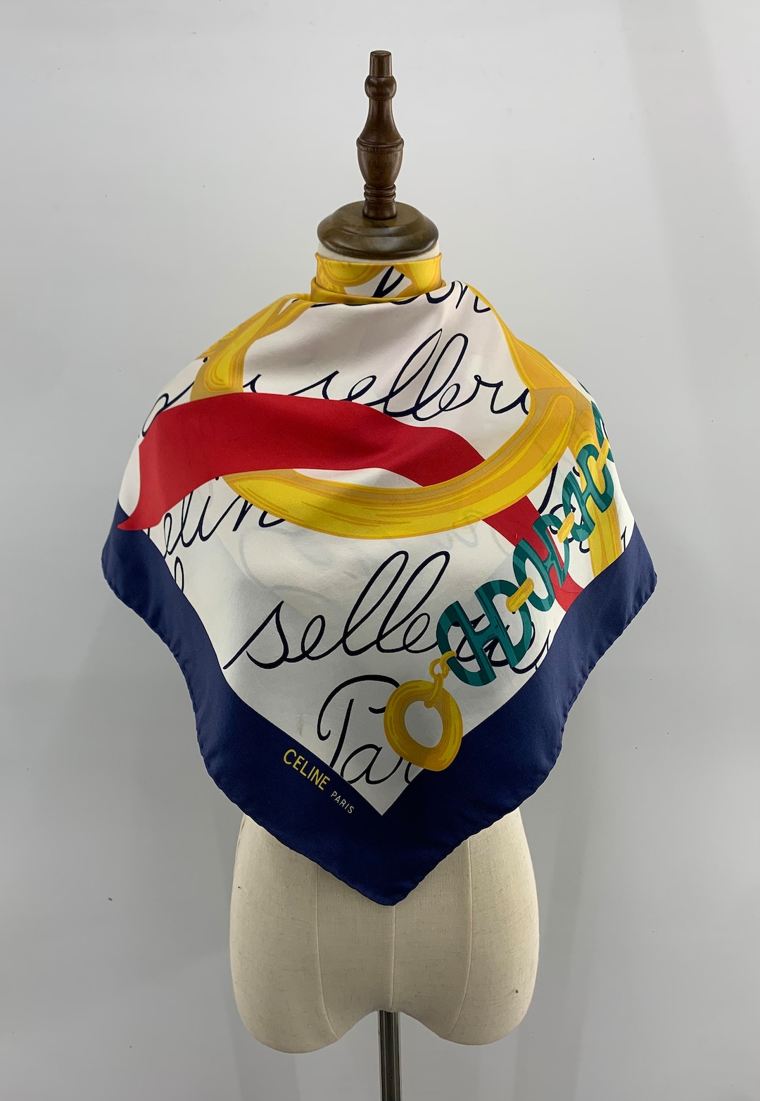 Vintage Celine Silk Scarf, Celine Accessories, Celine Silk Shawl ...