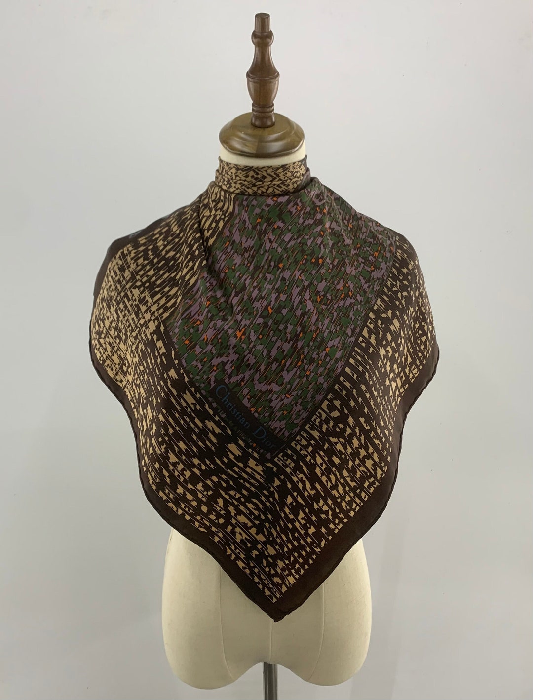 Vintage Christian Dior Silk Scarf, Authentic Dior Scarf Accessories ...