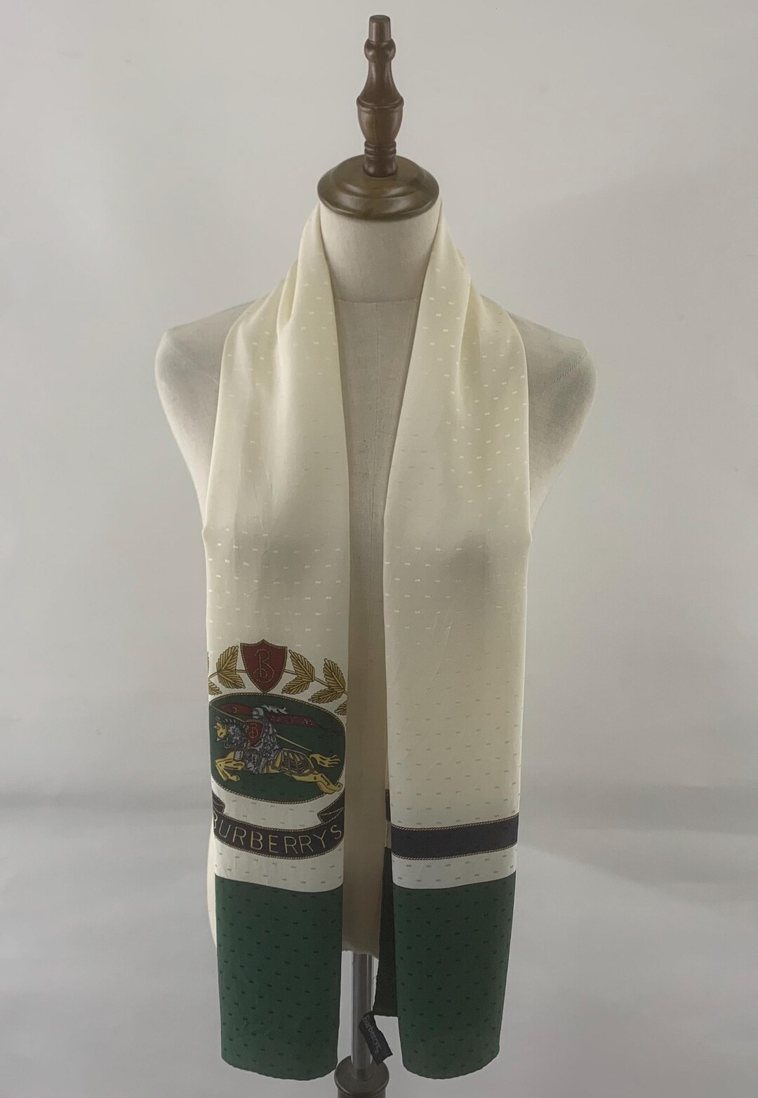 Vintage 90s Burberrys Silk Scarf Classic Pattern Shawl Unisex ...