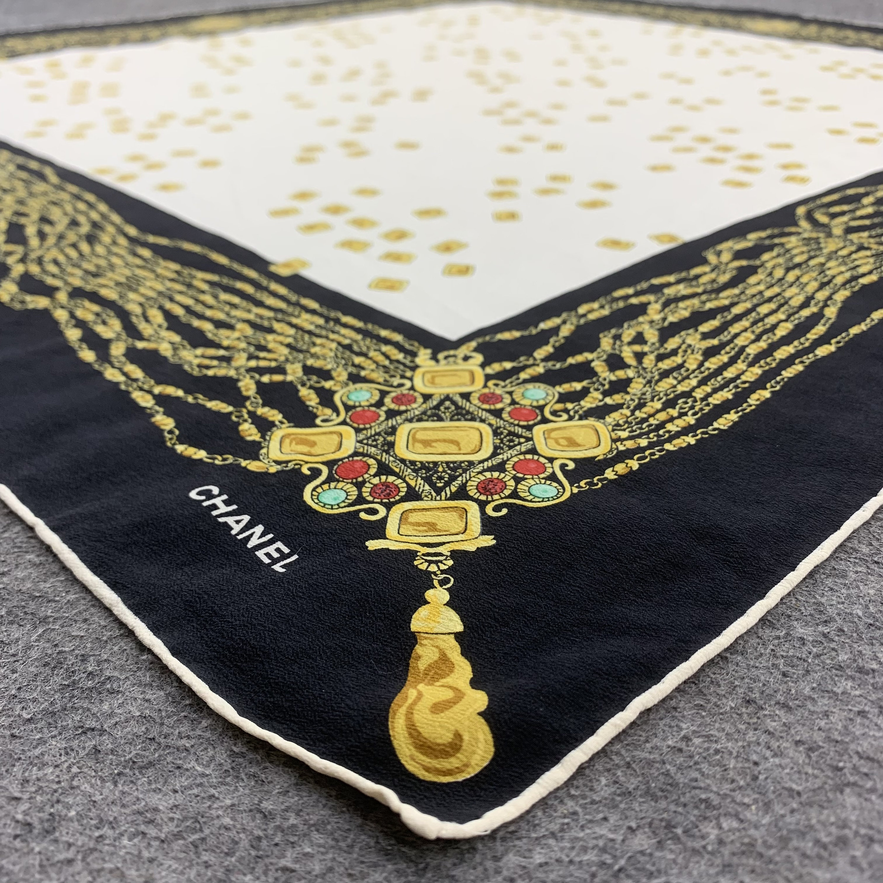 Vintage Chanel Scarf, Chanel Silk Scarf, Chanel Silk Shawl, Chanel ...