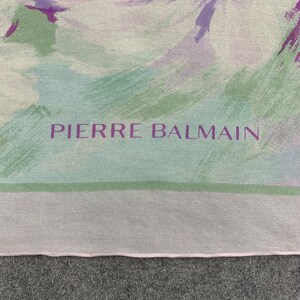 Vintage Pierre Balmain Floral Silk Scarf, Pierre Balmain Shawl Silk ...