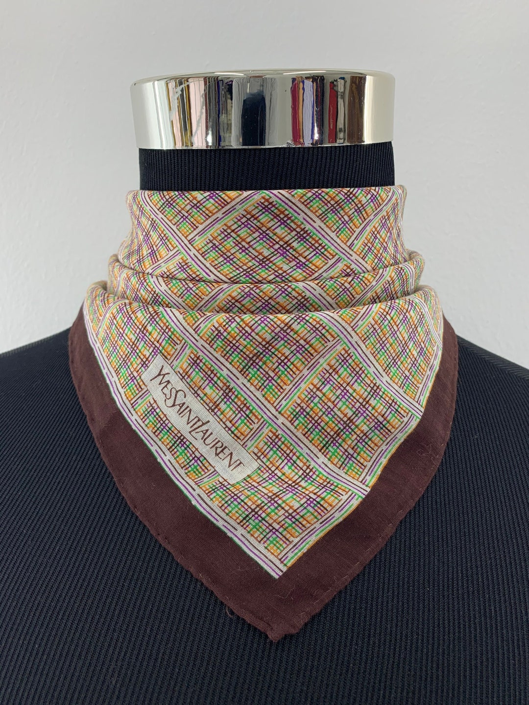 Vintage Yves Saint Laurent Handkerchief, YSL Bandana, Women Accessories ...