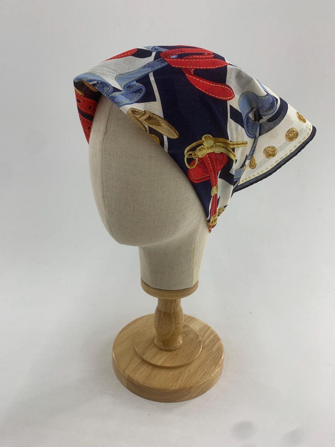 Vintage Celine Handkerchief Luxury Print Bandana Pocket Square Scarf ...