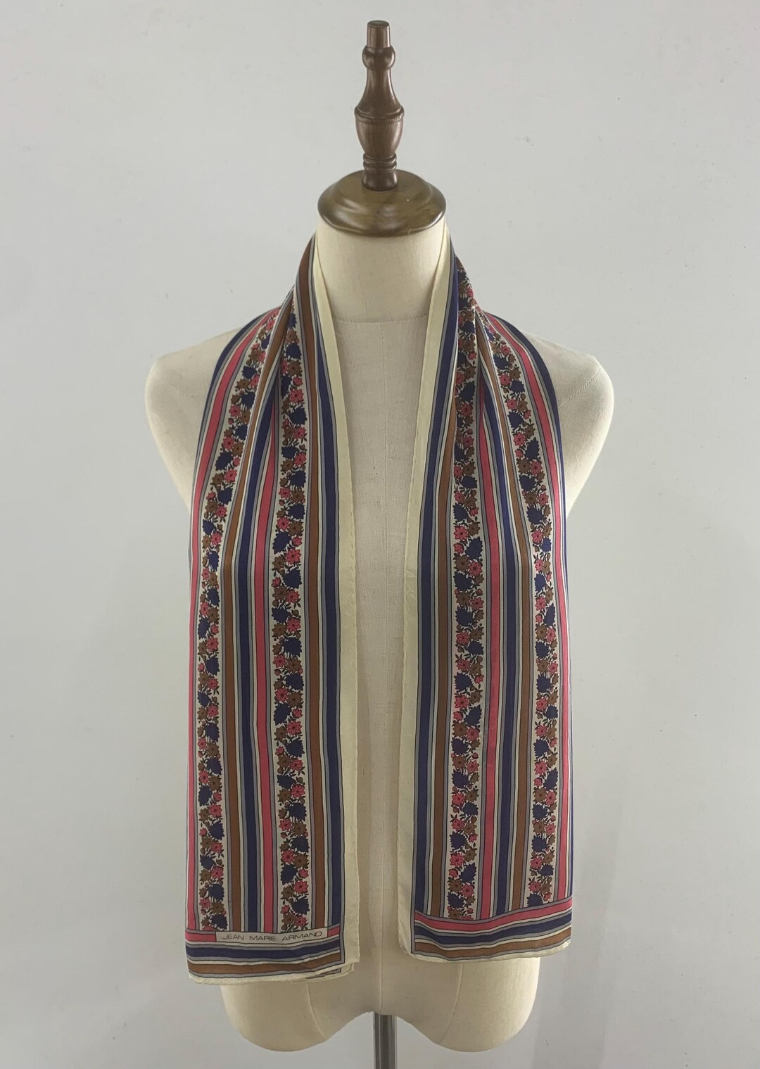 Vintage 80s Jean Marie Armand Silk Scarf Pattern Shawl Ladies ...