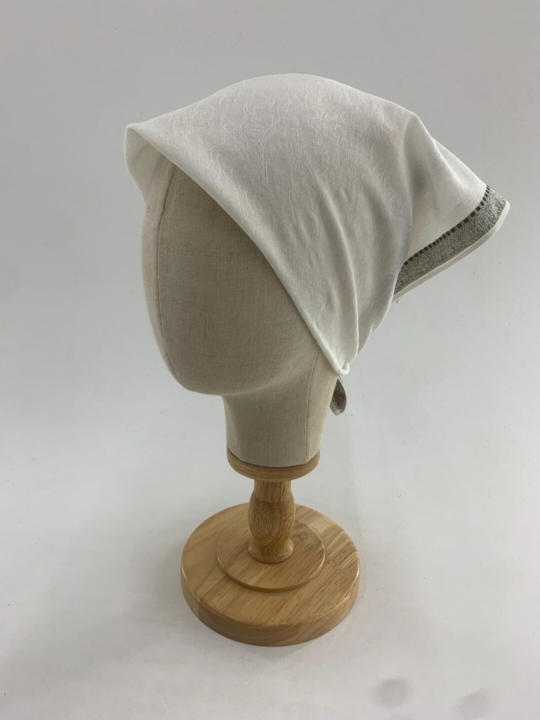 Vintage Lanvin Handkerchief White Baroque Bandana Pocket Square Scarf ...