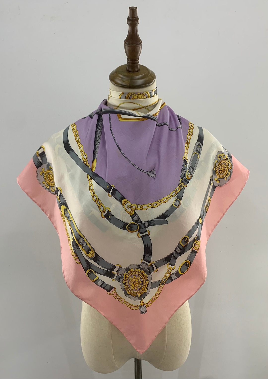 Vintage Silk Scarf, Pure Silk Twill Neck Scarf, Vintage 90s Women ...