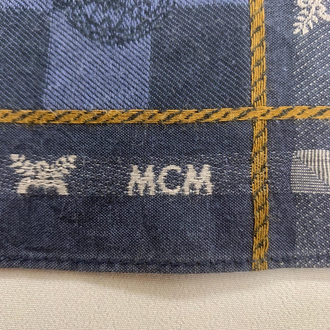 Vintage MCM Handkerchief Classic Check Bandana Pocket Square Scarf ...