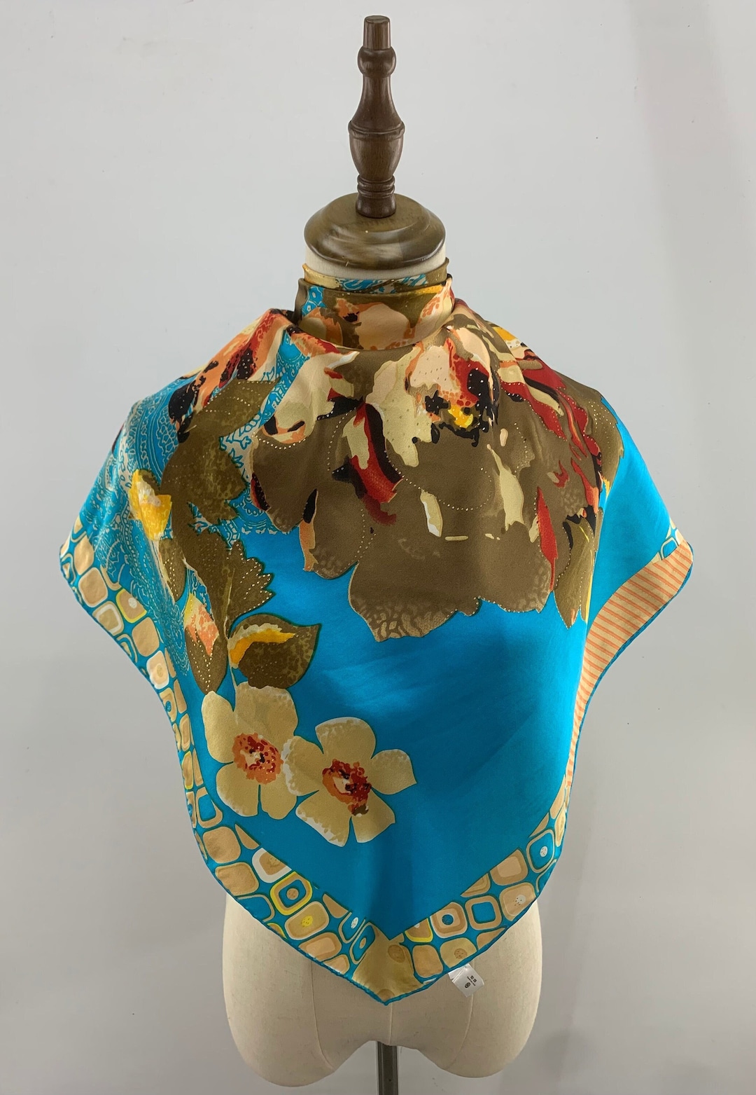 Vintage Xiu Niang Silk Scarf Vintage Chinese Scarf Hand Rolled Scarves ...