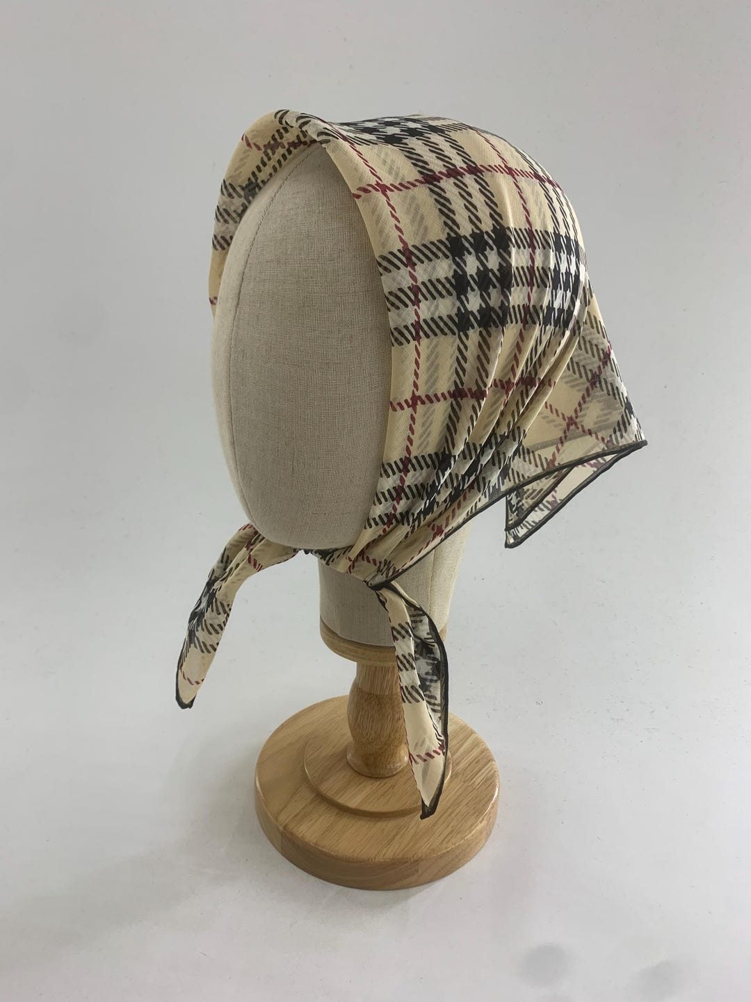 Vintage Burberry Check Handkerchief Pattern Bandana Pocket Square Scarf ...