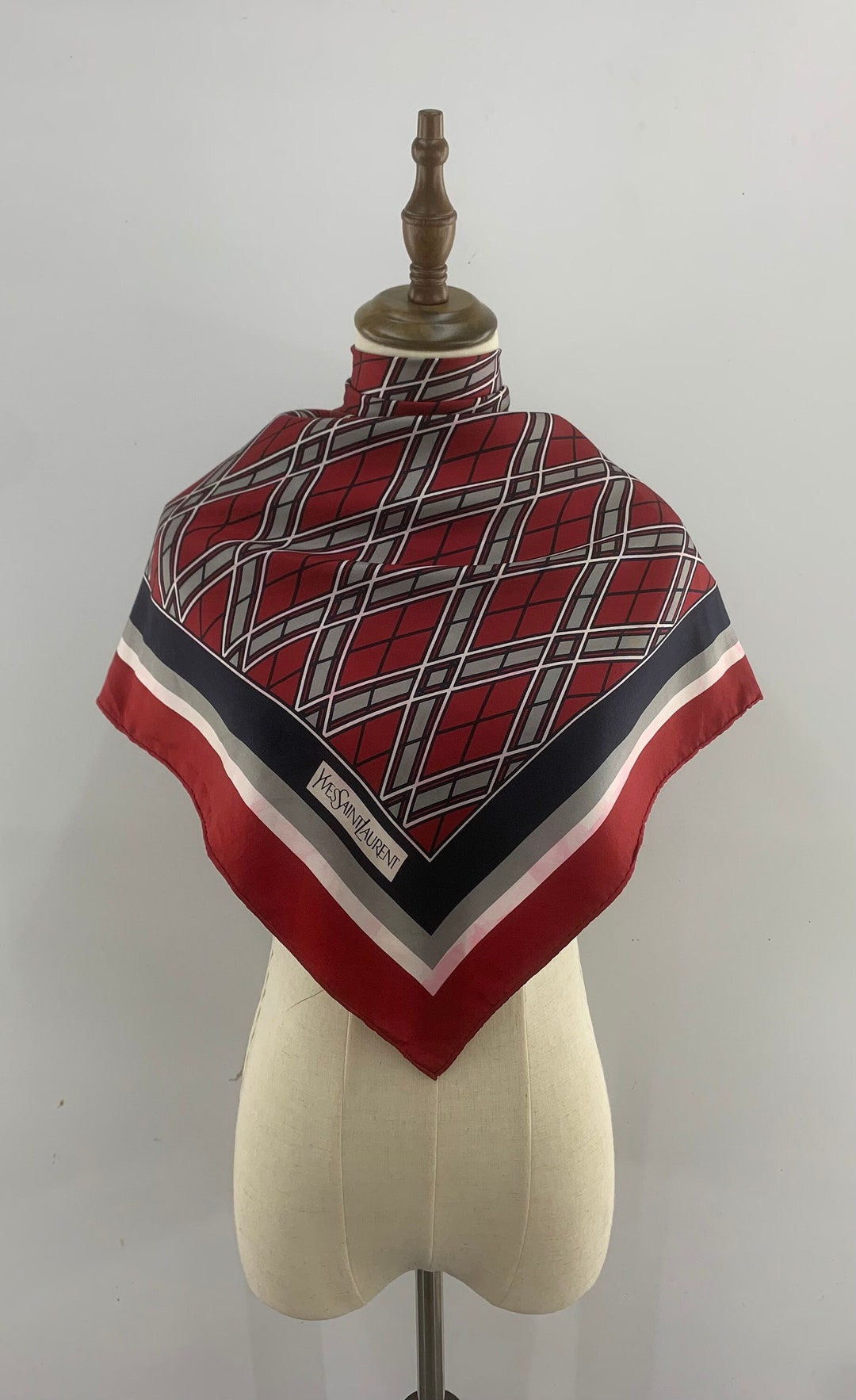 Vintage Yves Saint Laurent Silk Scarf, Vintage Square Scarf, Silk Shawl ...