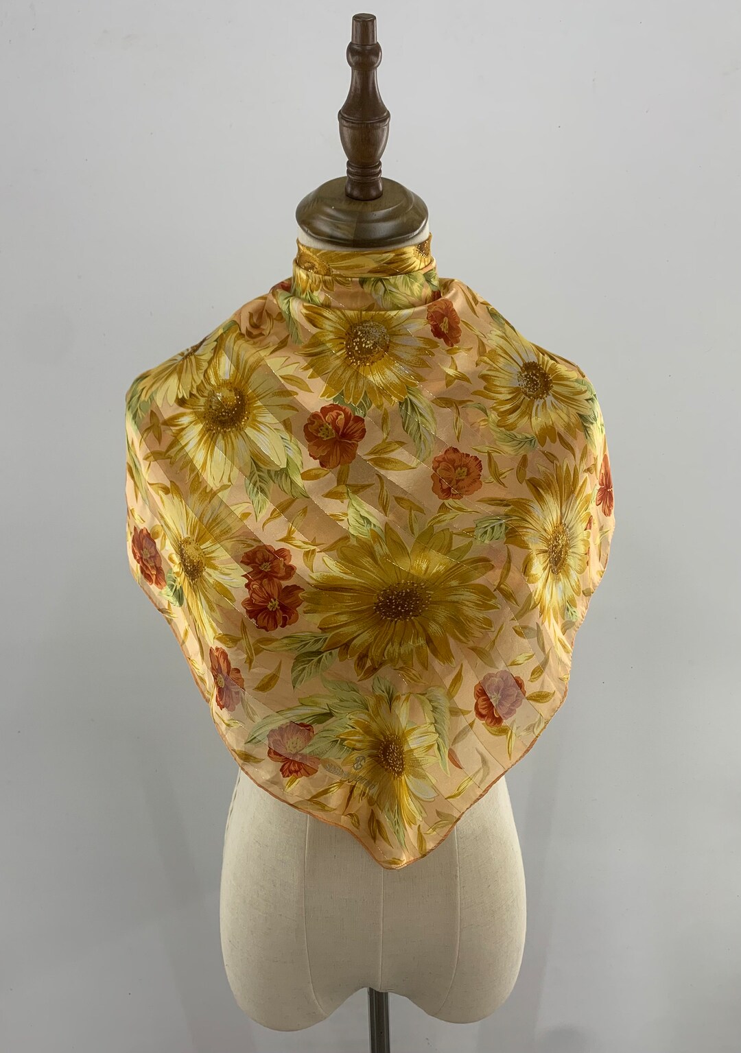 Vintage Sablina Valentino Silk Scarf, Pure Silk Neck Scarf, Women ...