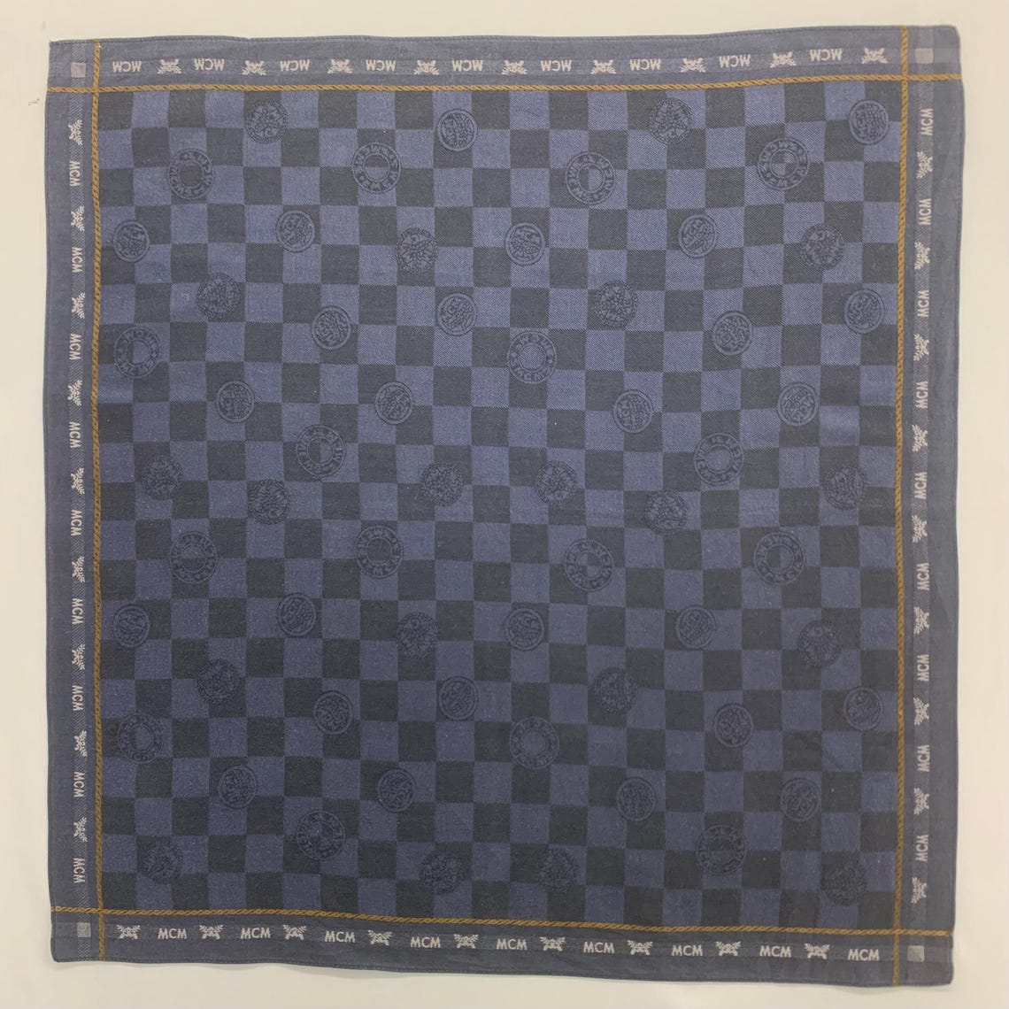 Vintage MCM Handkerchief Classic Check Bandana Pocket Square Scarf ...