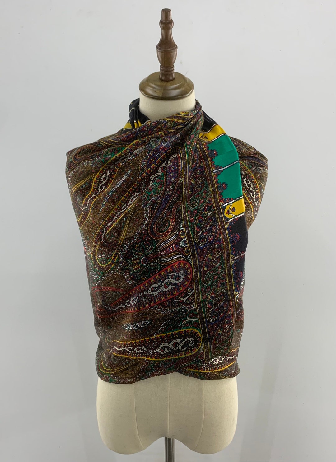 Vintage Vakko Silk Scarf, Vintage Shawl Paisley, Women Accessories ...