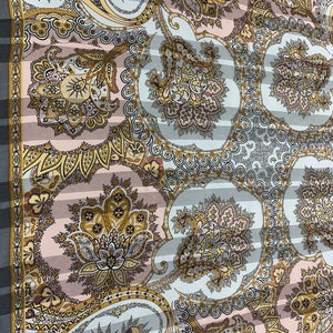 Vintage J.press Silk Scarf Vintage Scarf J.press Floral Paisley Grey ...