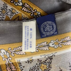 Vintage J.press Silk Scarf Vintage Scarf J.press Floral Paisley Grey ...
