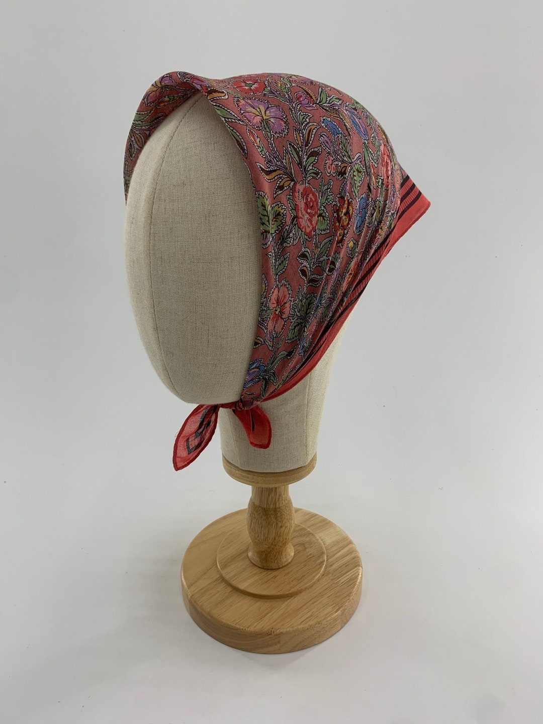 Vintage Hiroko Koshino Handkerchief Floral Bandana Classic Accessories ...