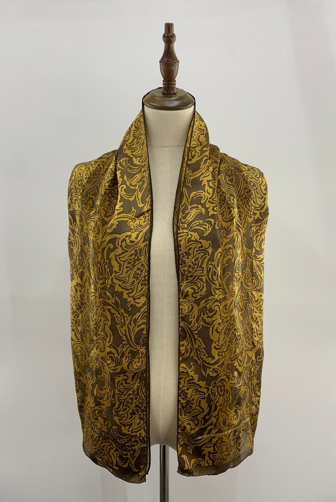 Vintage Pierre Balmain Silk Scarf Muffler Silk Twill - Etsy