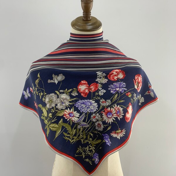 Silk Scarf Vintage - Etsy