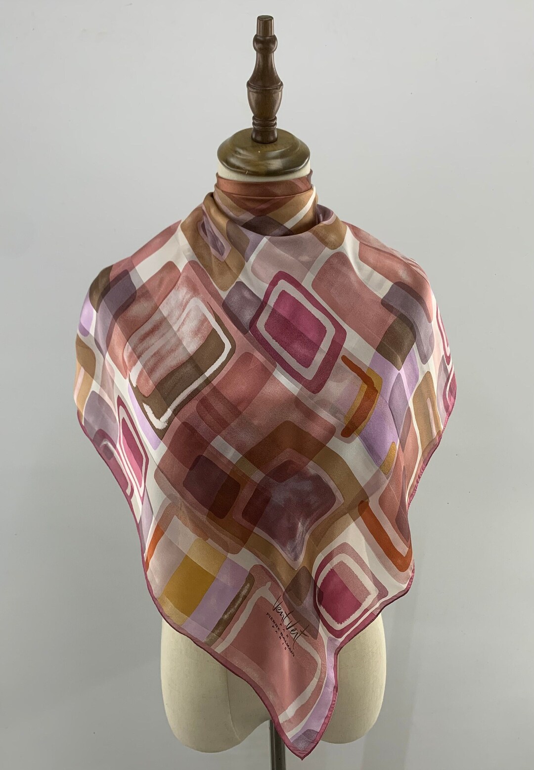 Vintage Pierre Balmain Silk Scarf, Silk Neck Scarf, 90s Accessories ...