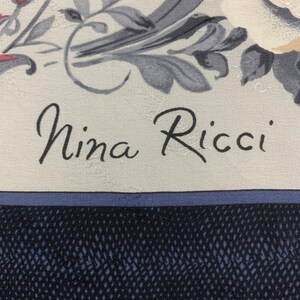 Vintage Nina Ricci Silk Scarf Art Floral Flowers Classic Print Scarves ...