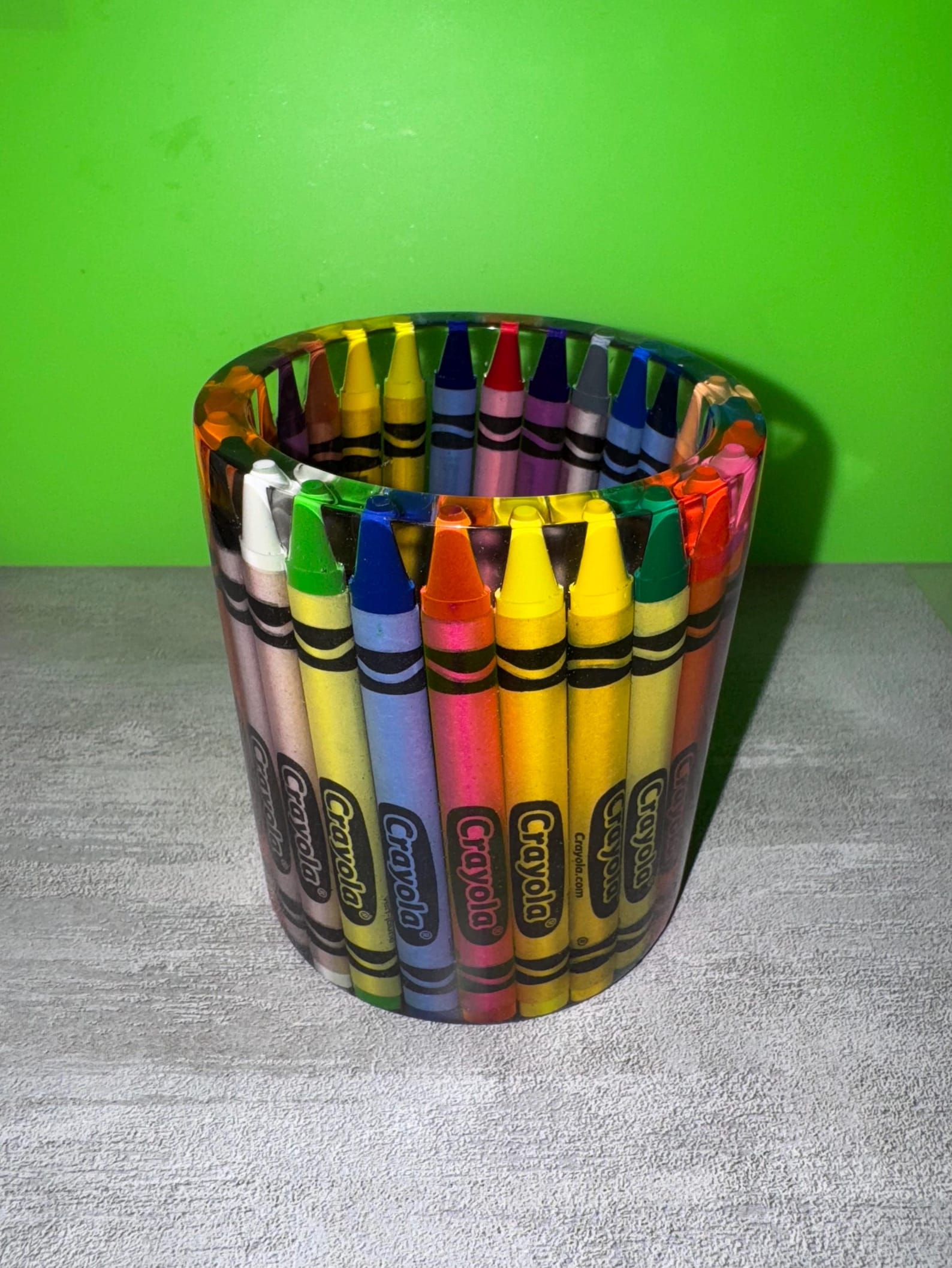 Epoxy Resin Crayon Desk Cup, Teacher Gift, Pencil Holder - Etsy