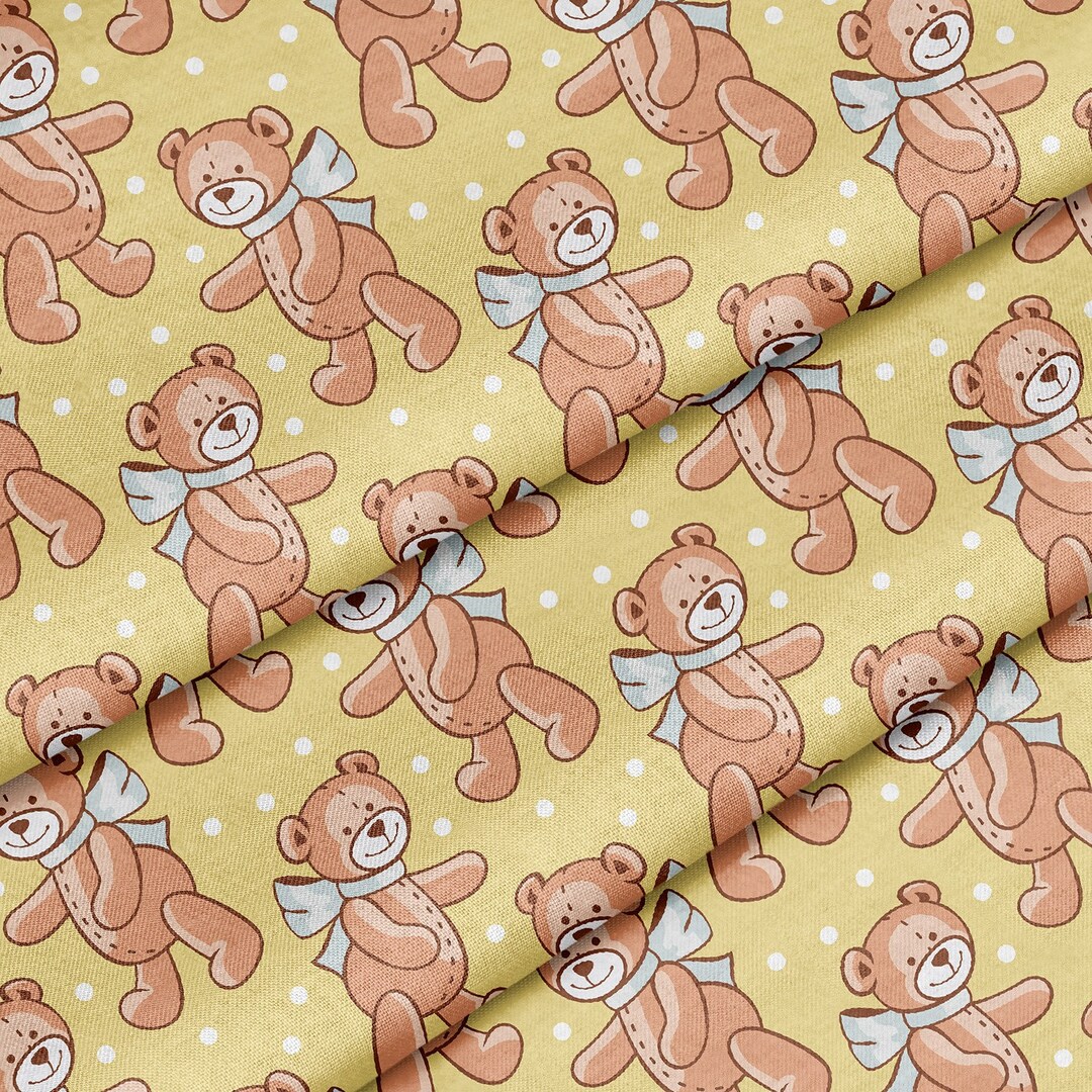 Fabric by the Yard ( Cute Hearts Teddy Bears Pattern ) for Sewing ...