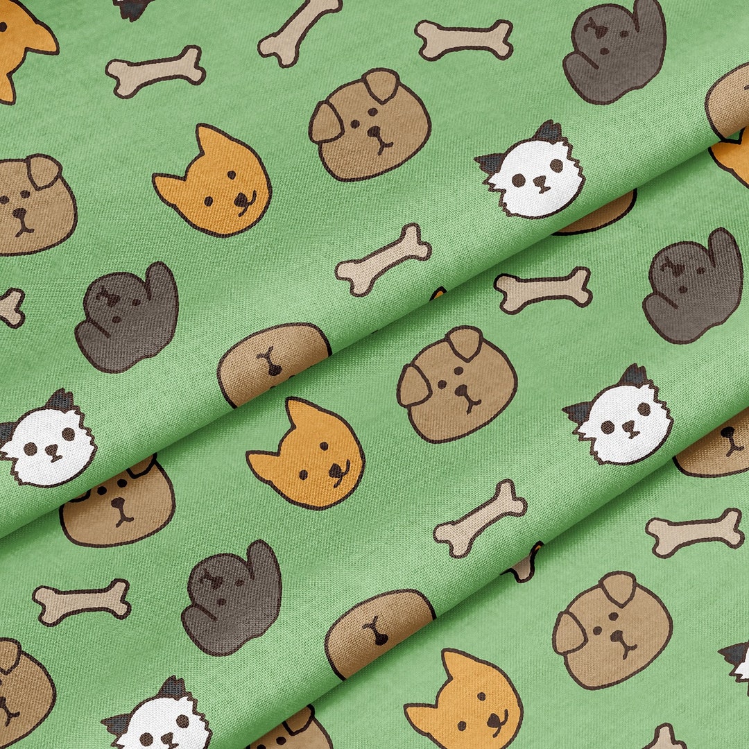 Fabric by the Yard ( Cute Puppy Doggy Dog Print Pattern ) for Sewing ...